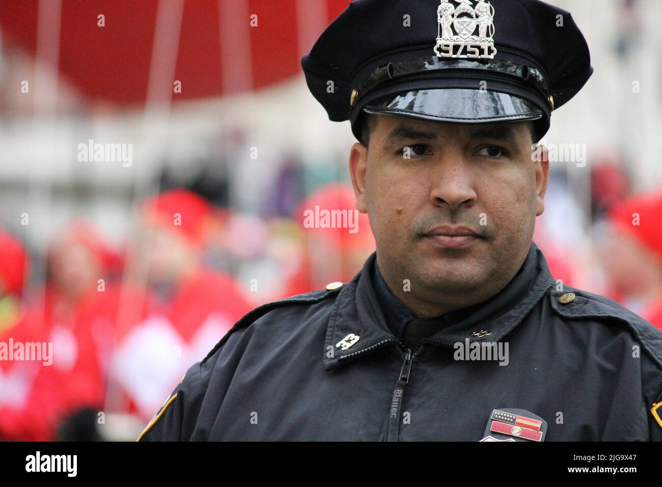 Security at the Macy's Thanksgiving Day Parade, NYC, USA Stock Photo ...
