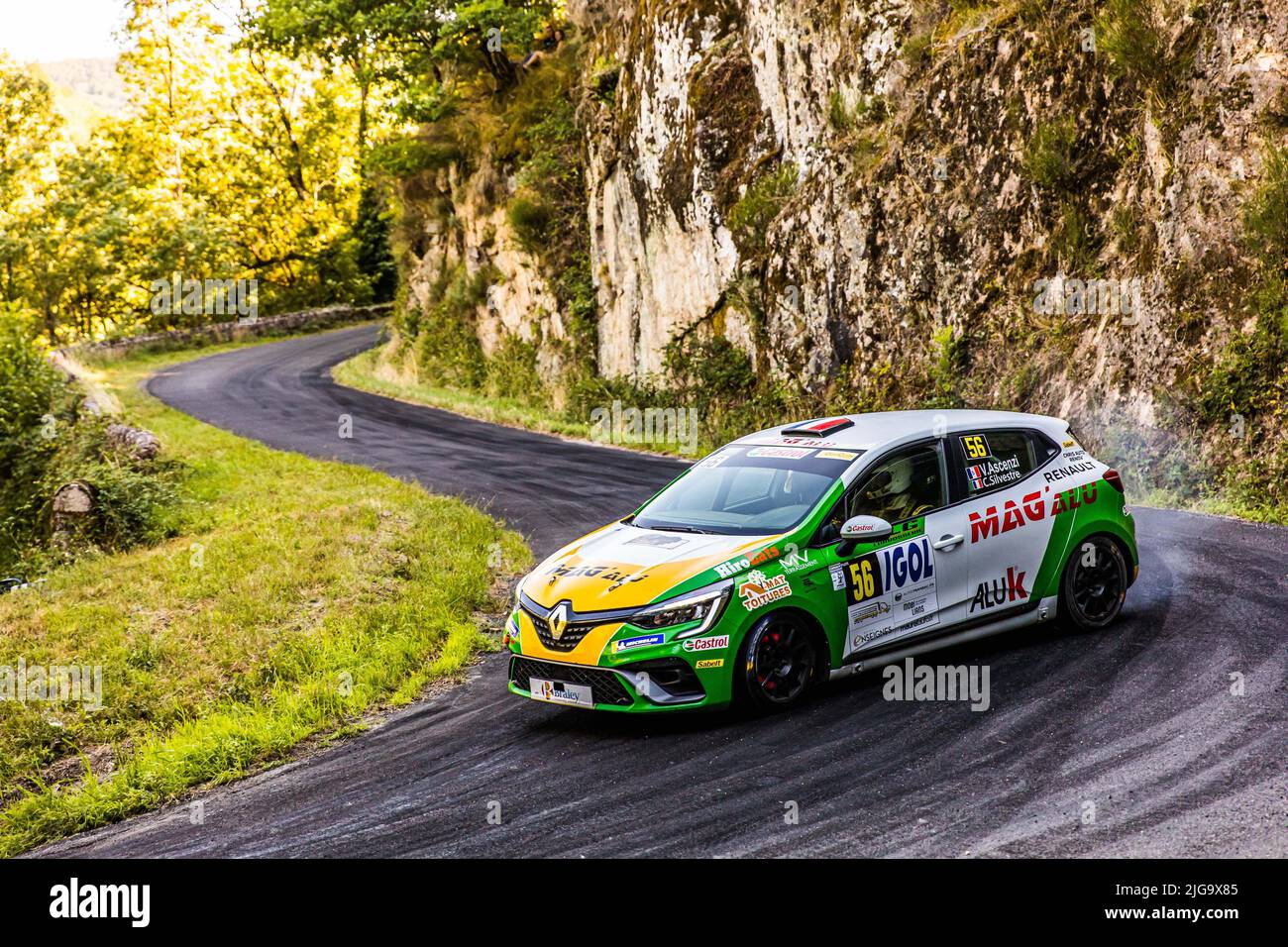 56 ASCENZI Valentin, SILVESTRE Corentin, Renault Clio RS Line, action ...