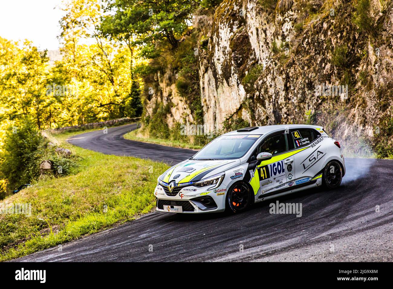 41 CHAUFFRAY Thomas, CHAUFFRAY Pauline, Renault Clio RS Line, action ...