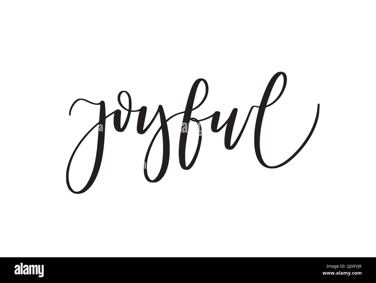 Joyful cute modern calligraphy word Stock Vector Image & Art - Alamy