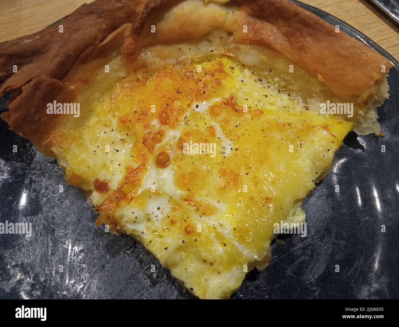 Flamiche de Dinant. Homemade recipe with cheese, butter, eggs, salt and ...