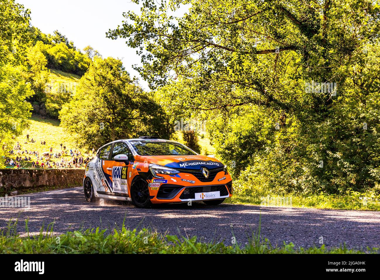 59 HEBRARD Nicolas, DUMAS Bastien, Renault Clio RS Line, action during the Rallye Aveyron ...