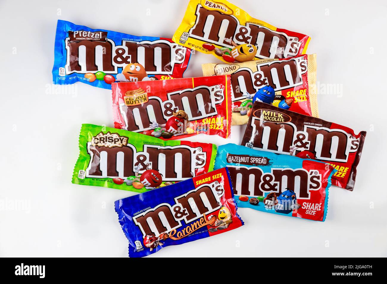 Various flavour of MMs colorful milk chocolate candy Stock Photo - Alamy