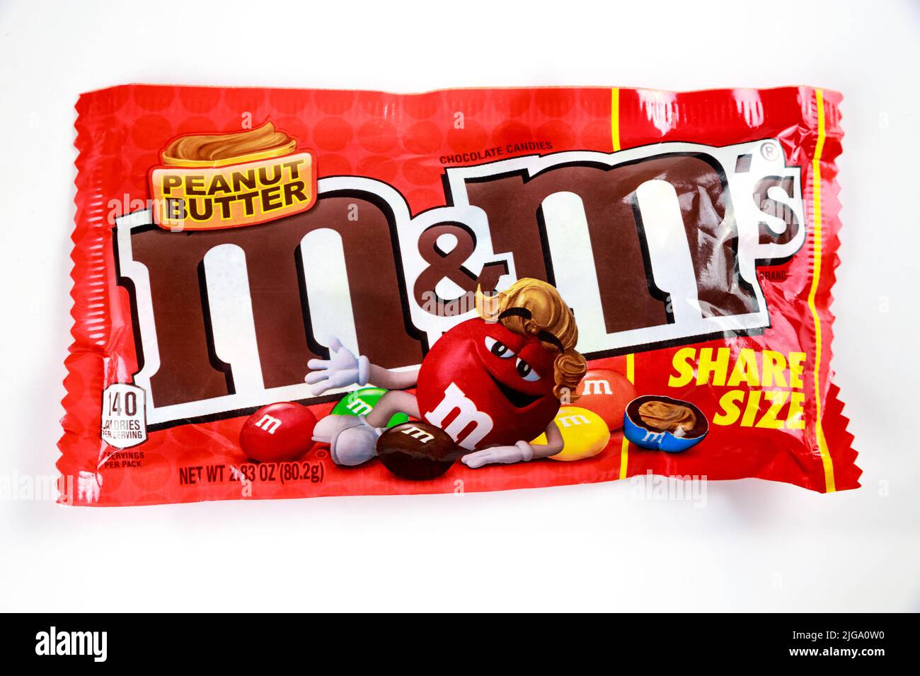 MMs colorful milk chocolate candy with peanut butter Stock Photo - Alamy