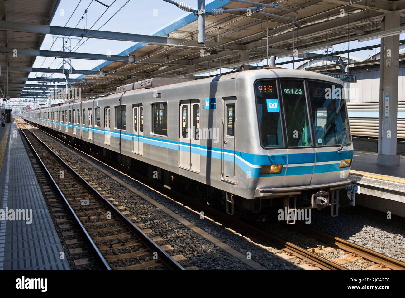 Arriving subway train near Tokyo Japan Stock Photo - Alamy