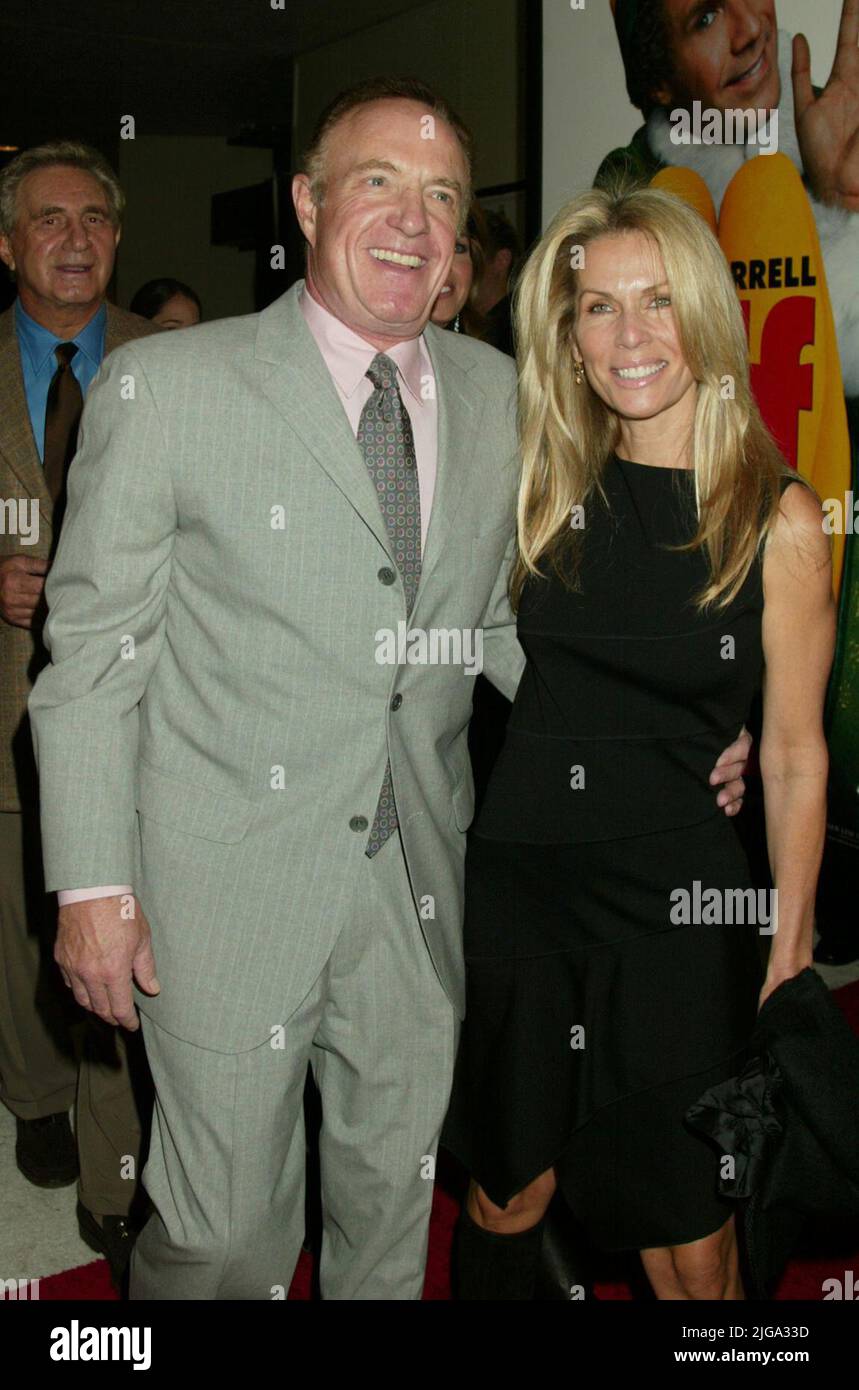 James Caan and wife Linda Stokes attend the world premiere of "Elf" at ...
