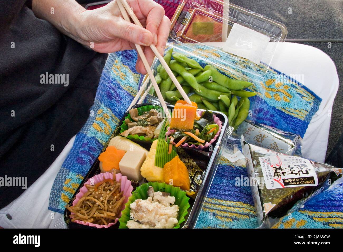 Bento box lunch train Japan.tif Stock Photo - Alamy