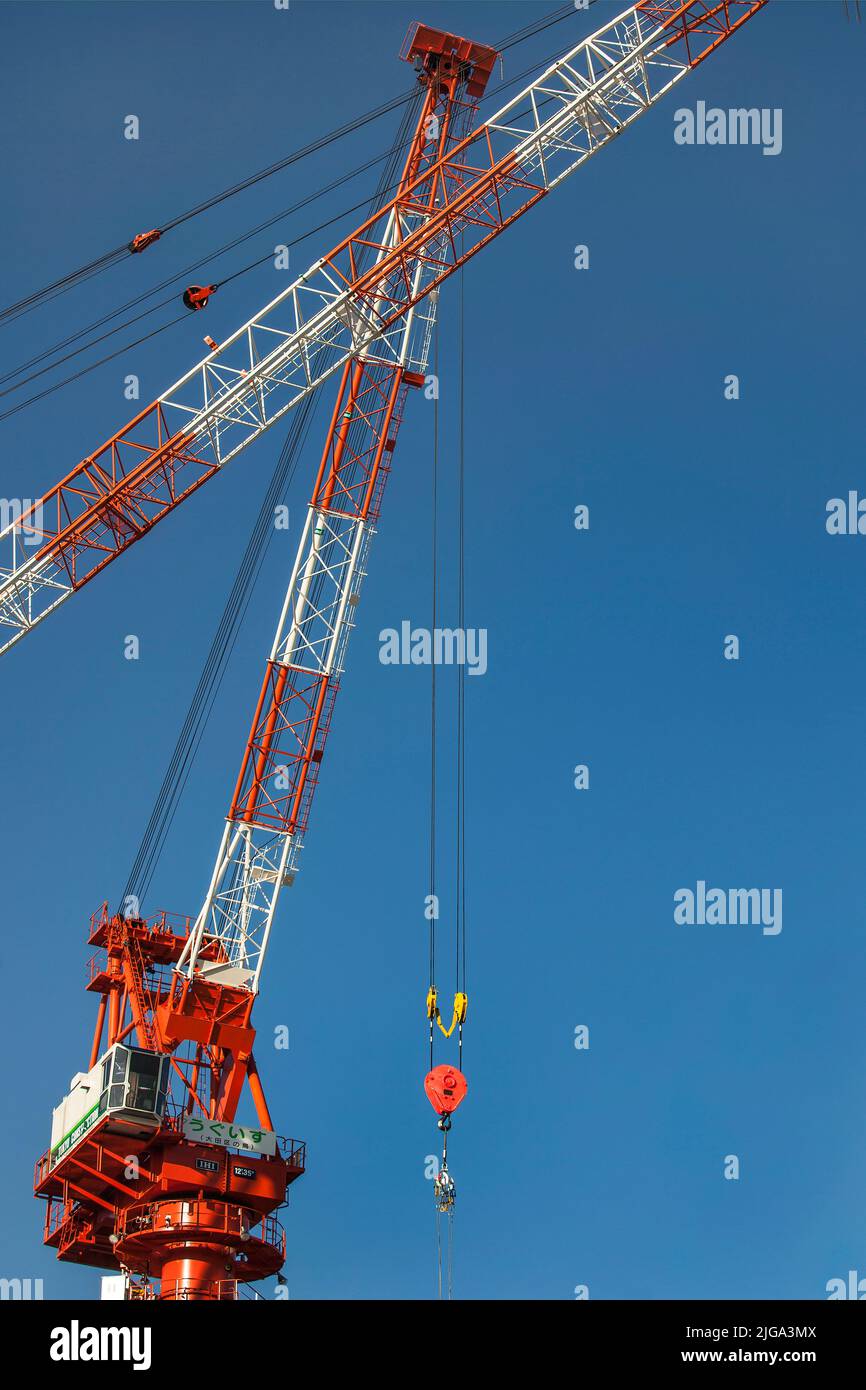 Cranes at construction site in Kamata, Tokyo, Japan Stock Photo - Alamy