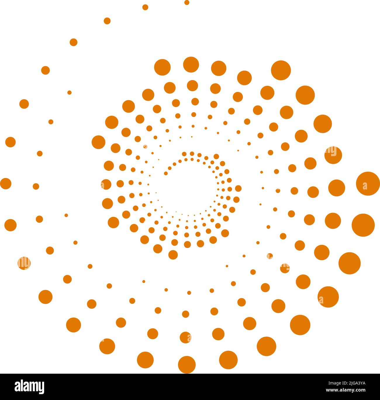 Dotted, dots circular spiral element. Stock vector illustration, clip ...