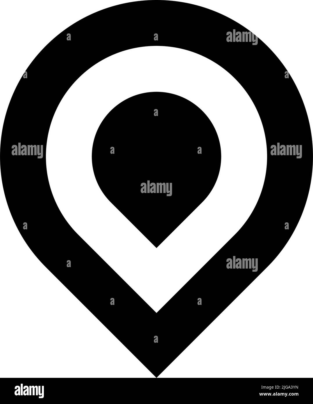 Map marker, map pin location, address icon vector illustration. Stock ...