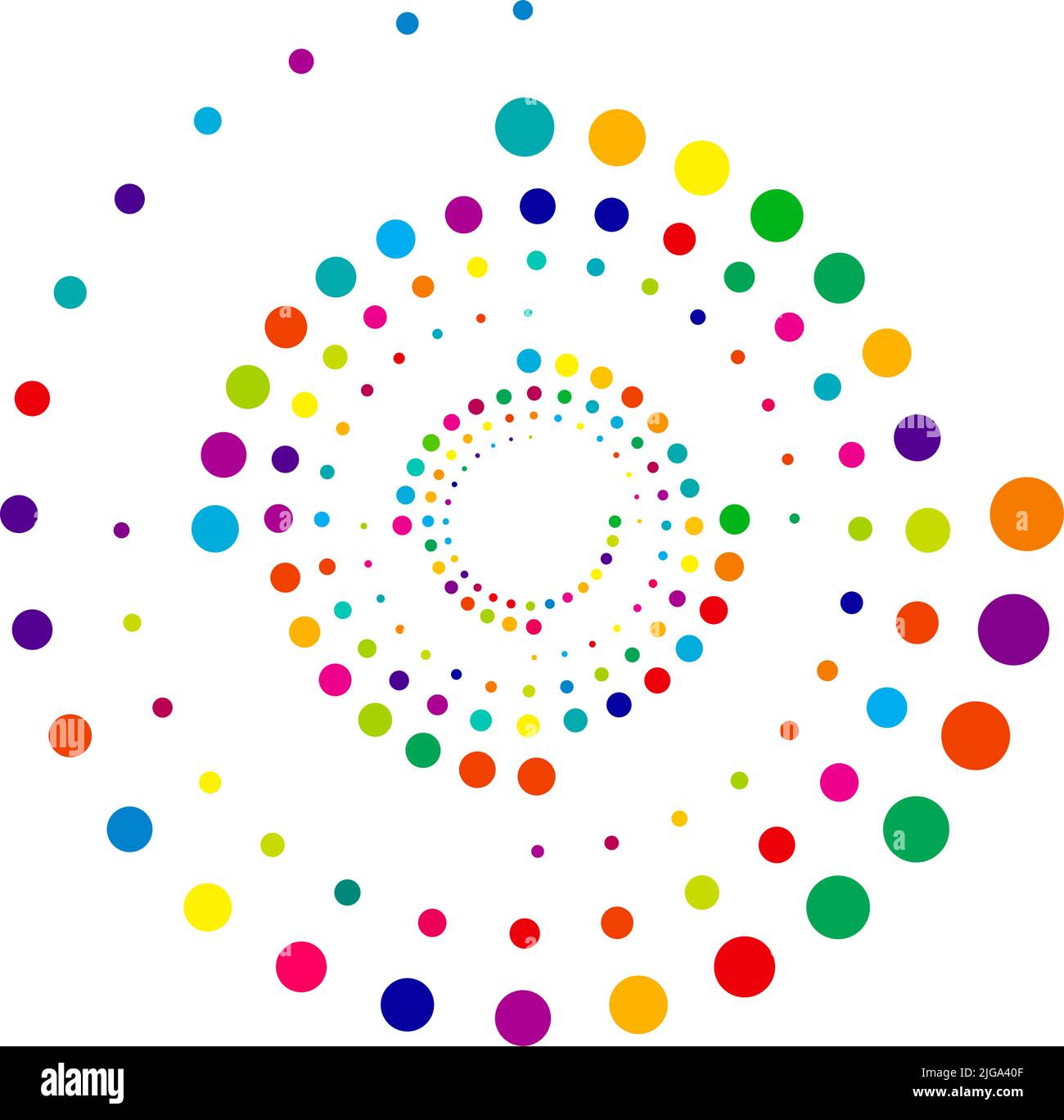 Dotted, dots circular spiral element. Stock vector illustration, clip ...