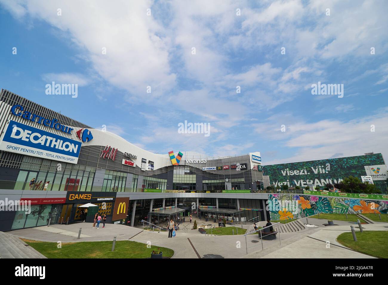 Bucharest, Romania - July 07, 2022: Veranda Mall, one of the indoor ...
