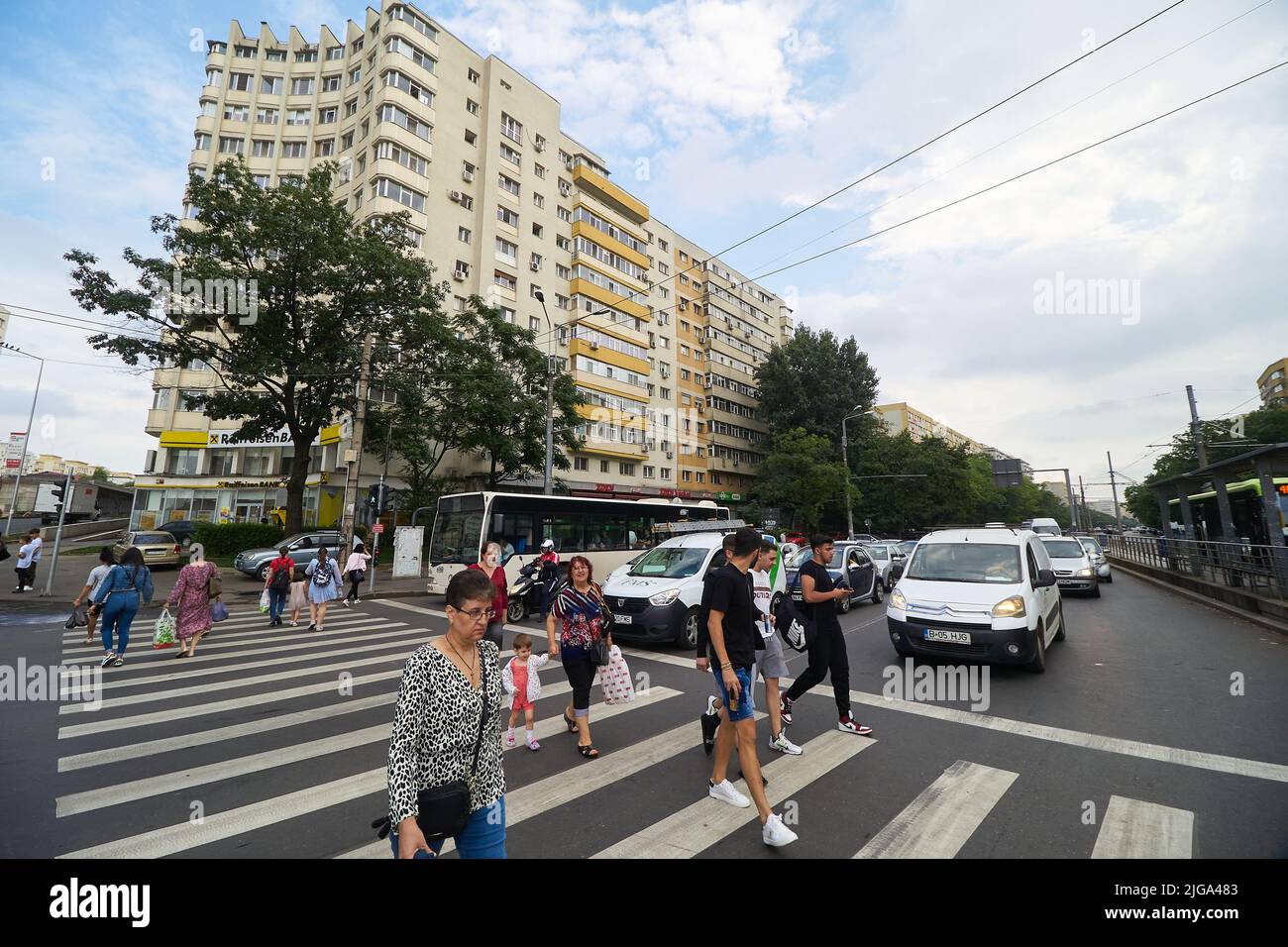 Bucharest, Romania - July 07, 2022: View of the Colentina neighborhood ...