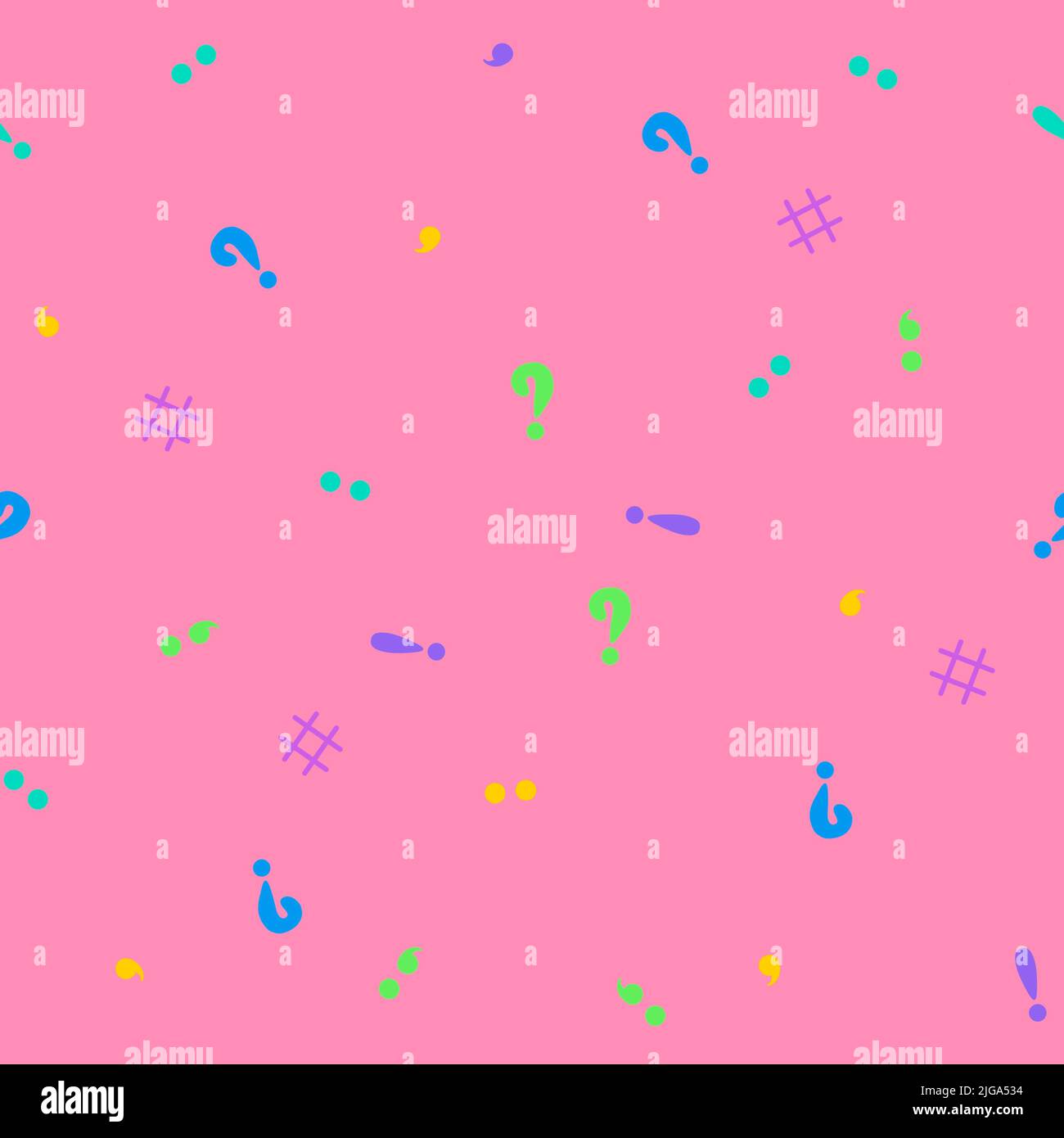 Punctuation marks seamless school pattern for kids and students for ...