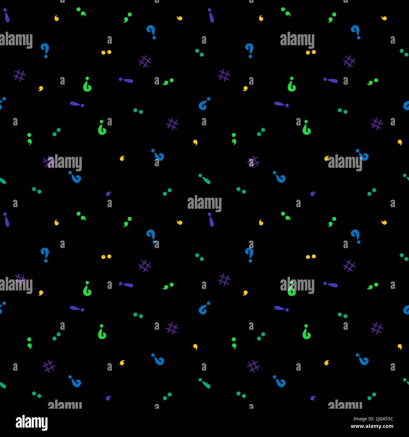 Punctuation marks seamless school pattern for kids and students for ...