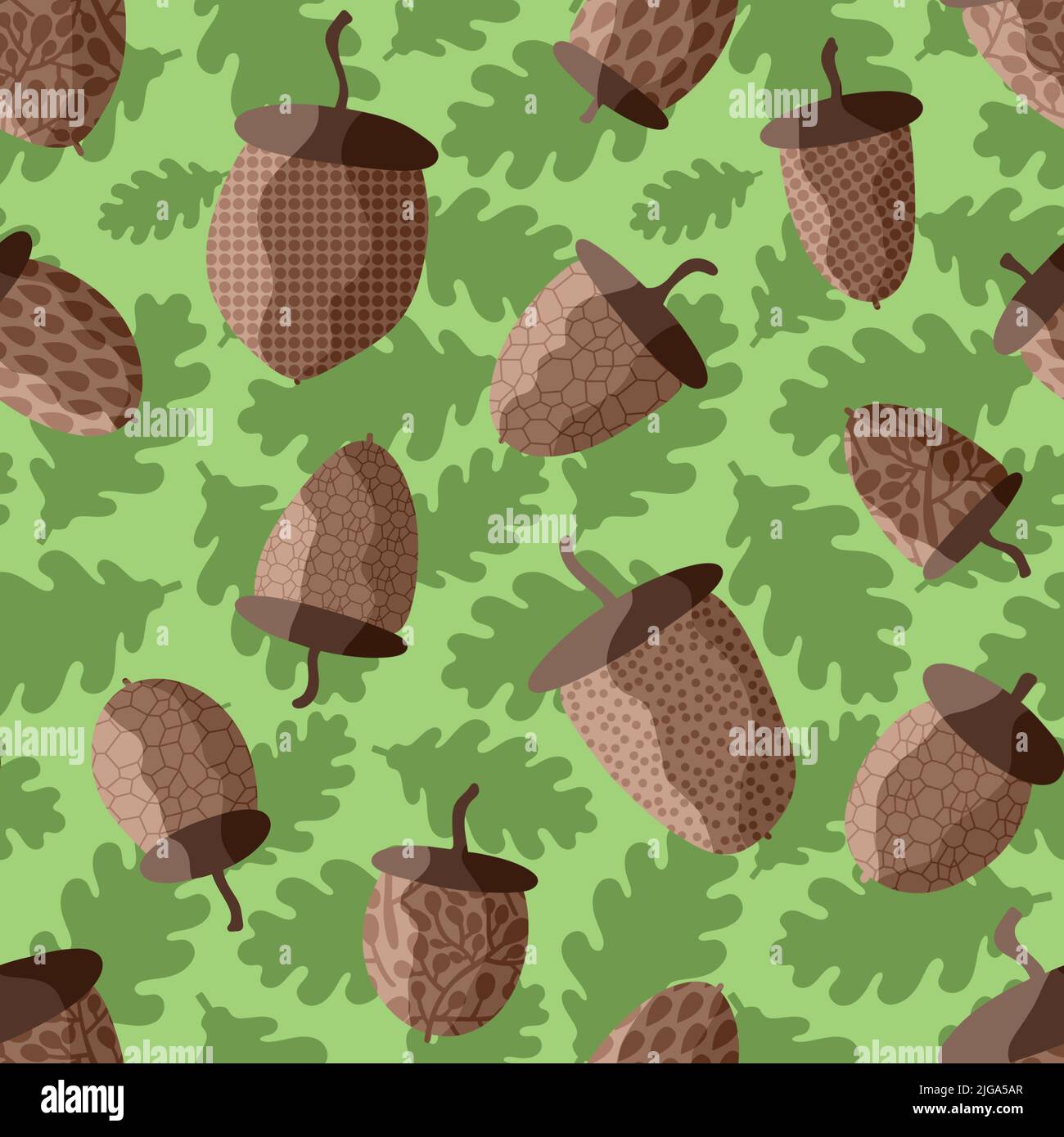 Autumn forest seamless acorns pattern for clothes print and notebooks ...