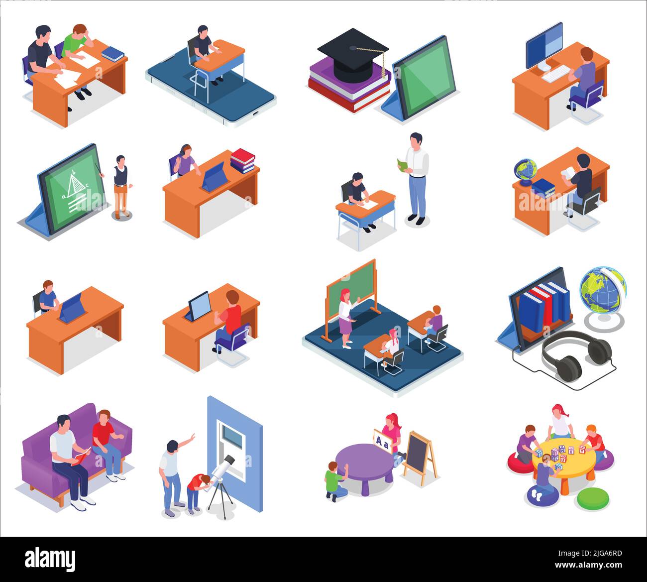 Computer class children isolated hi-res stock photography and images ...