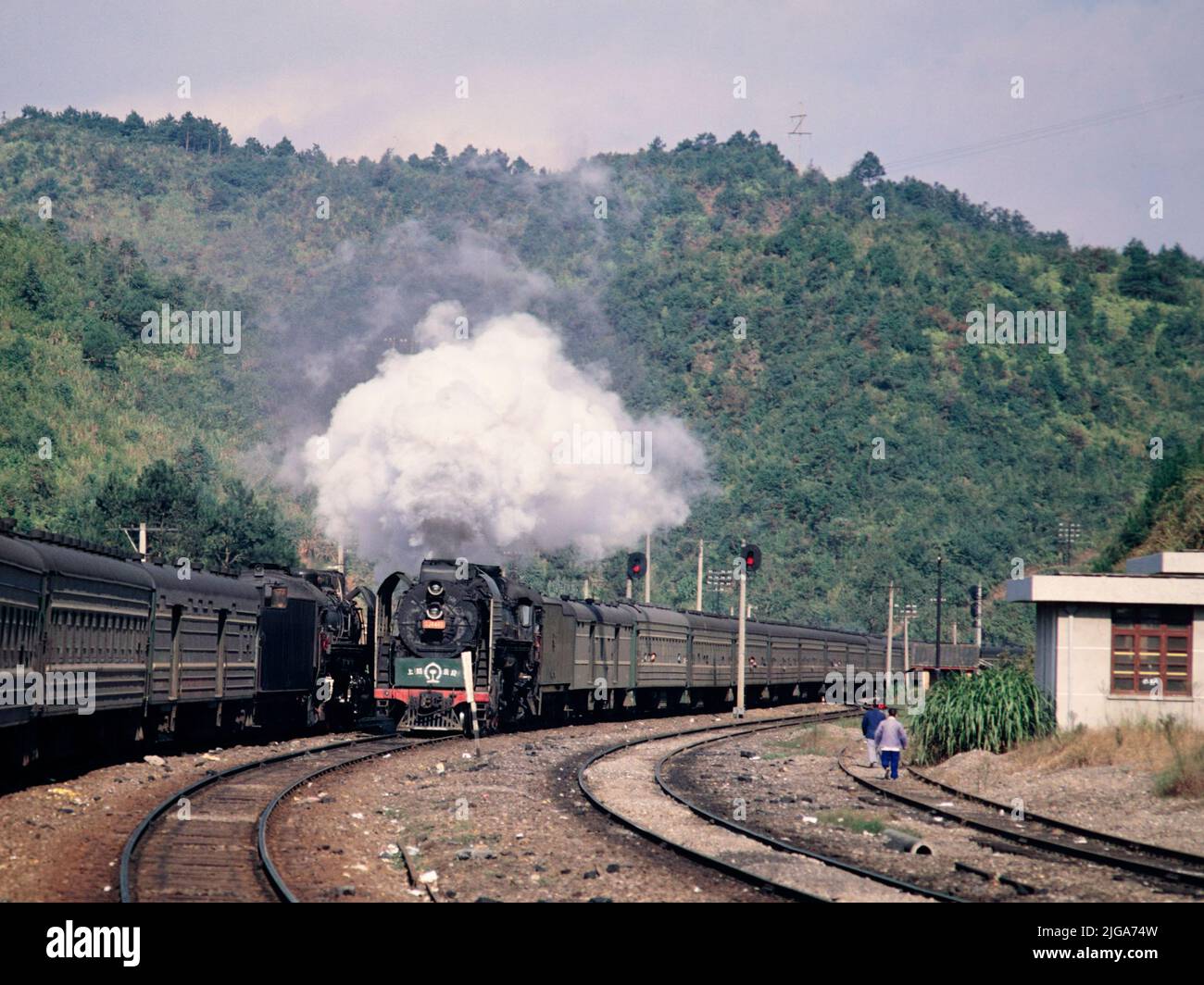 Datong Steam Locomotives, along the railway line between Xiamen and ...