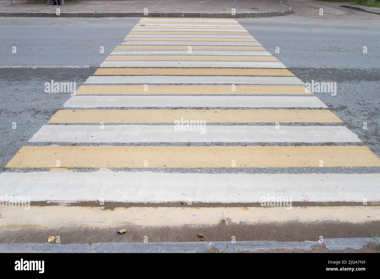 zebra - empty pedestrian crossing on the street Stock Photo - Alamy