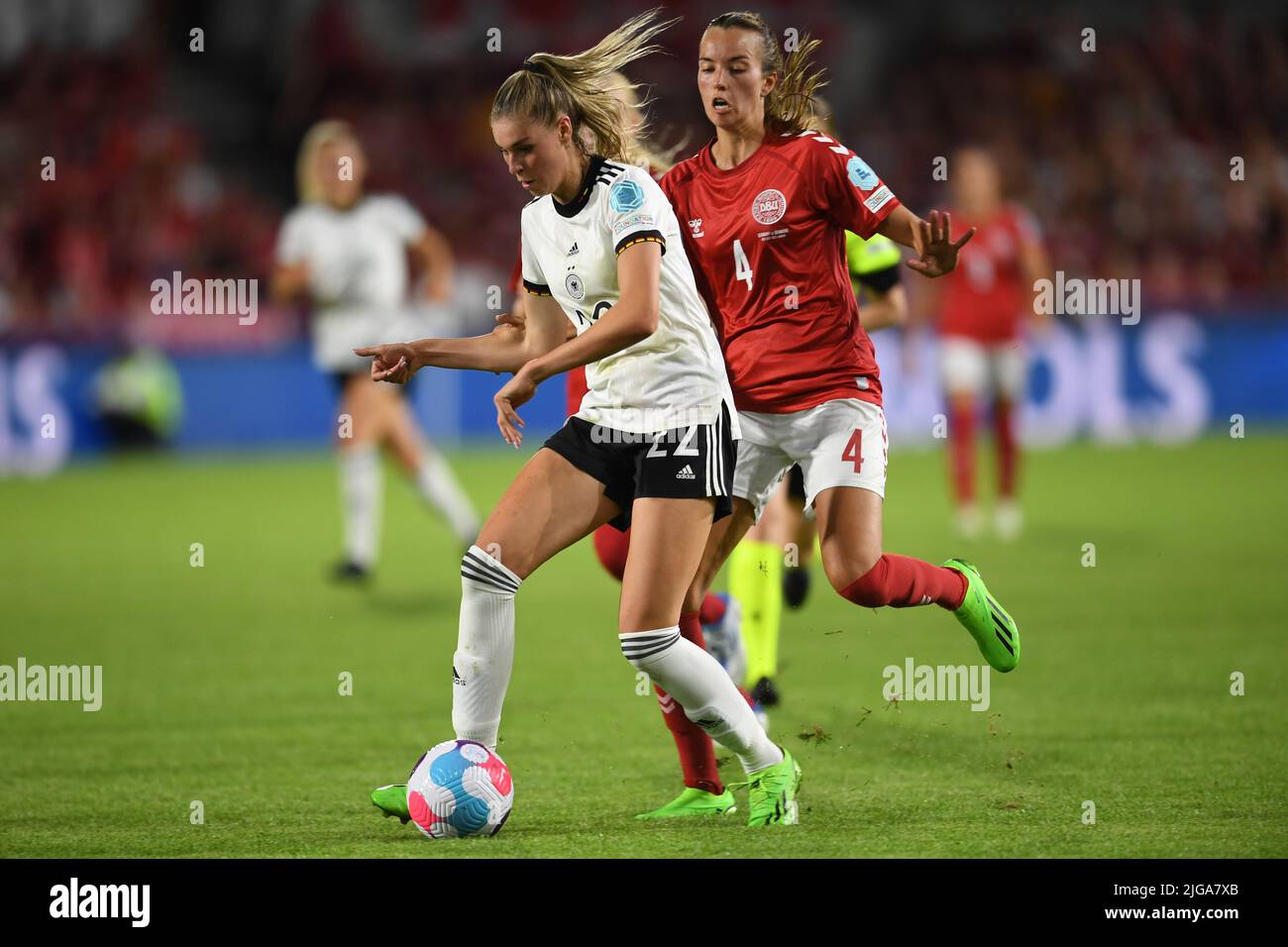 London, UK. 8th July, 2022. Jule Brand (Germany Women)Rikke Sevecke ...