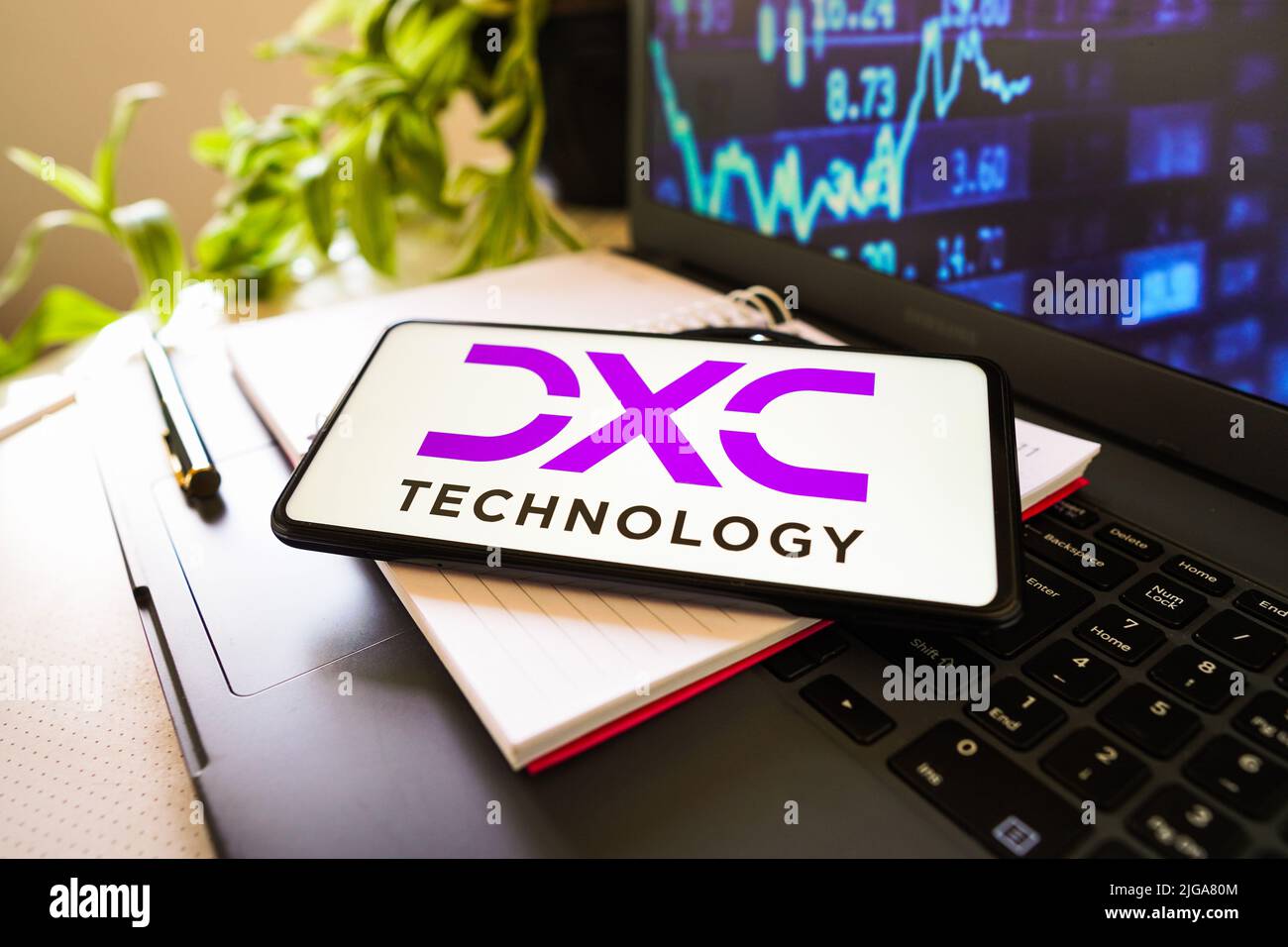 Brazil. 08th July, 2022. In this photo illustration, the DXC Technology ...