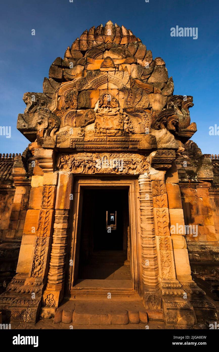 Prasat Hin Khao Phanom Rung, relief of gable, Buri Ram, Buriram, Isan ...