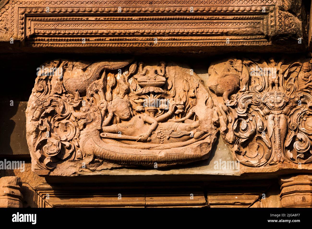 Prasat Hin Khao Phanom Rung, relief of lintel, Buri Ram, Buriram, Isan ...