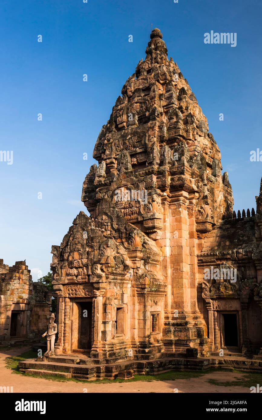 Prasat Hin Khao Phanom Rung, Khmer temple, tower, Buri Ram, Buriram, Isan(Isaan),Thailand ...