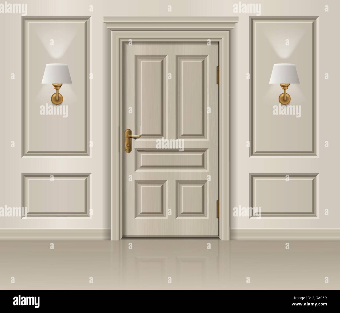 Ornate door detail Stock Vector Images - Alamy