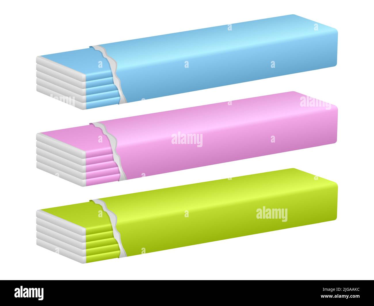 Chewing gum pack on a white background. Vector illustration Stock Photo ...