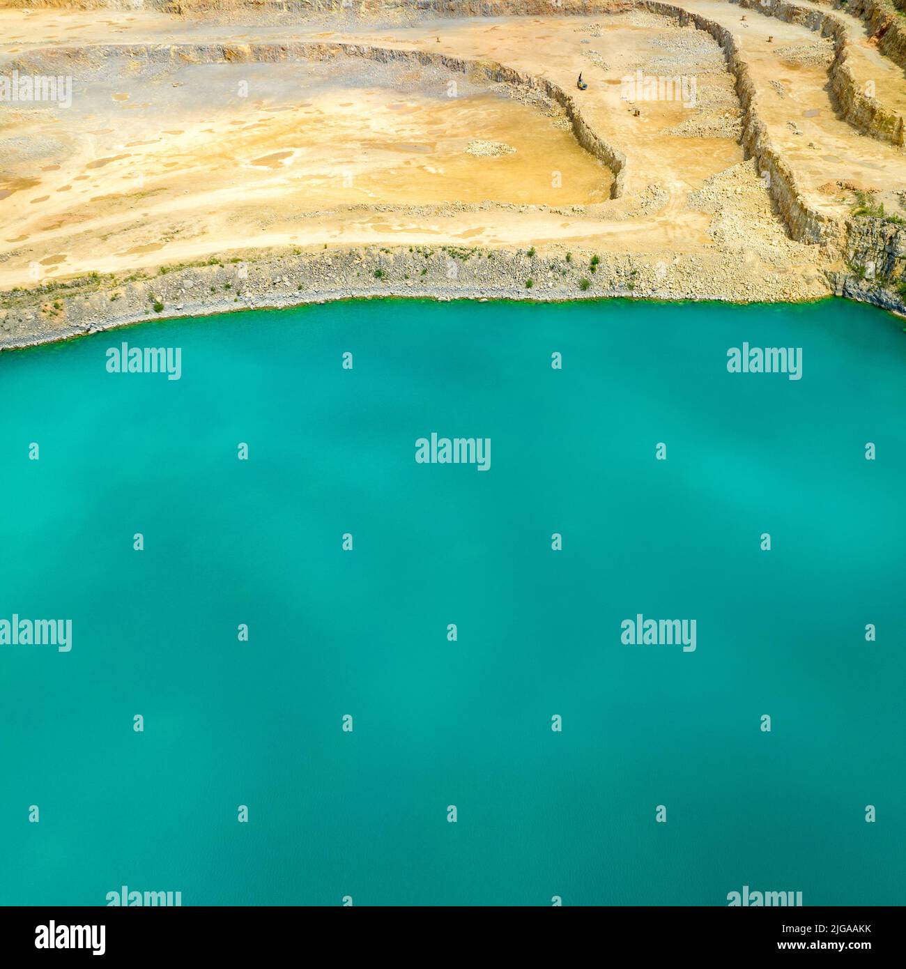 Sand and gravel sorting plant. Open sand and dolomite mine. Industrial ...