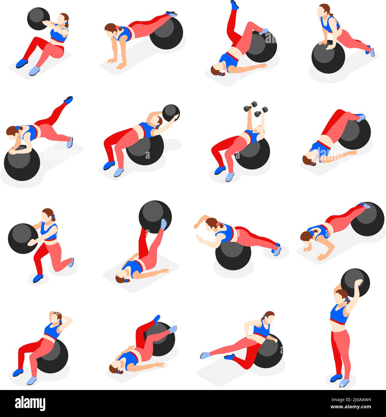 Exercises balls Stock Vector Images - Alamy