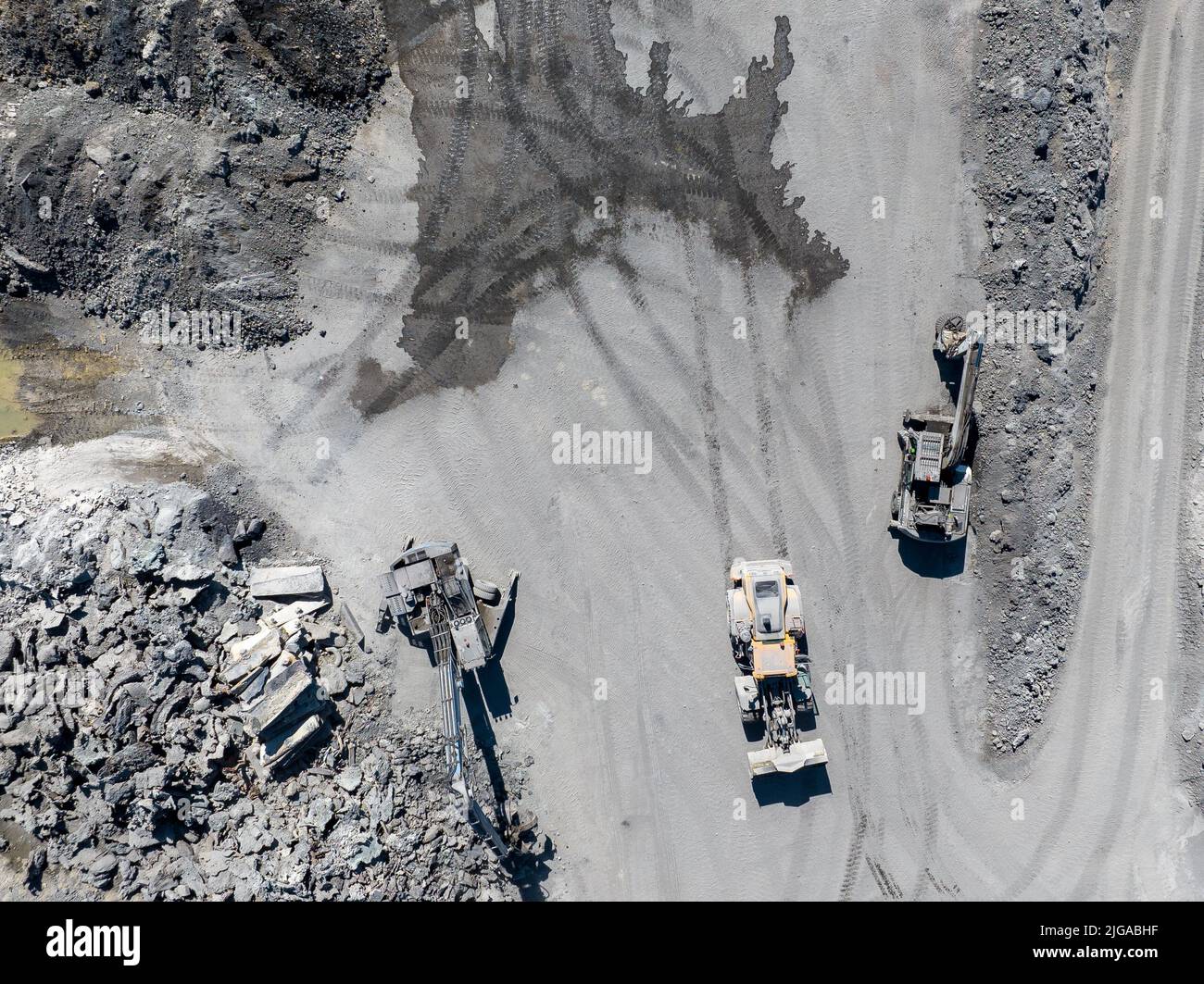 Mining Quarry with Special Heavy Equipment Open Pit Excavation ...