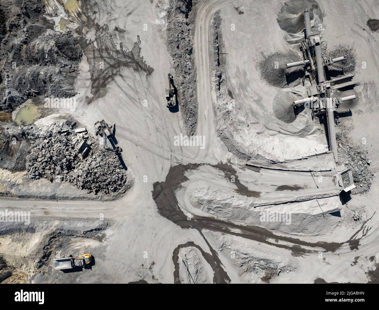 Mining Quarry with Special Heavy Equipment Open Pit Excavation ...