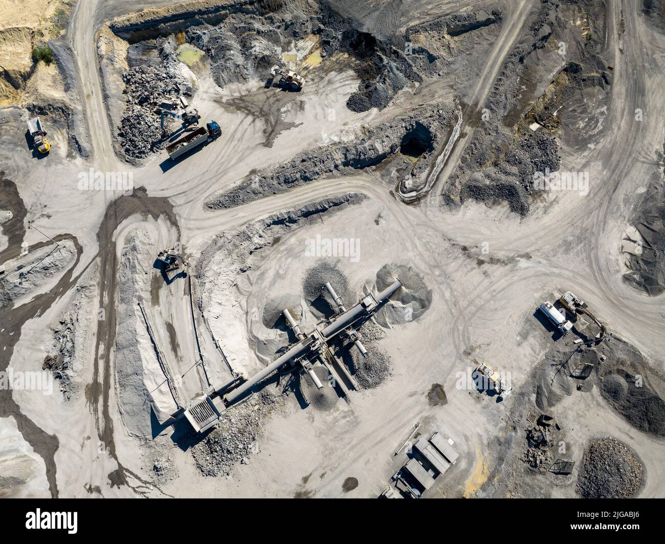 Mining Quarry with Special Heavy Equipment Open Pit Excavation ...