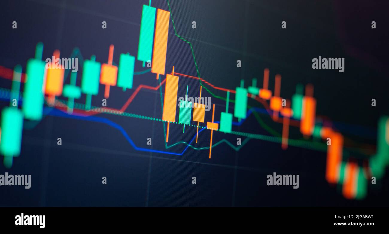 Stock or business market analysis concept.Economy trends background for ...