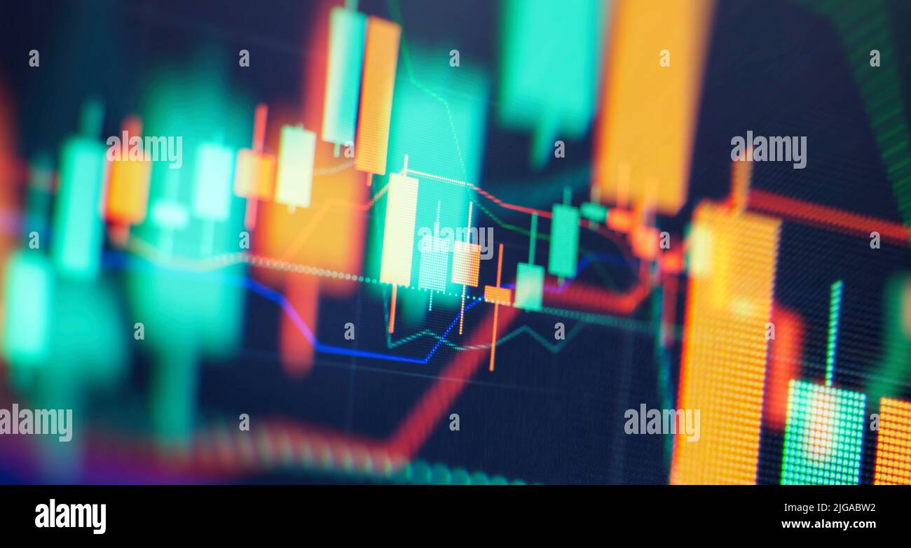 Stock or business market analysis concept.Economy trends background for ...