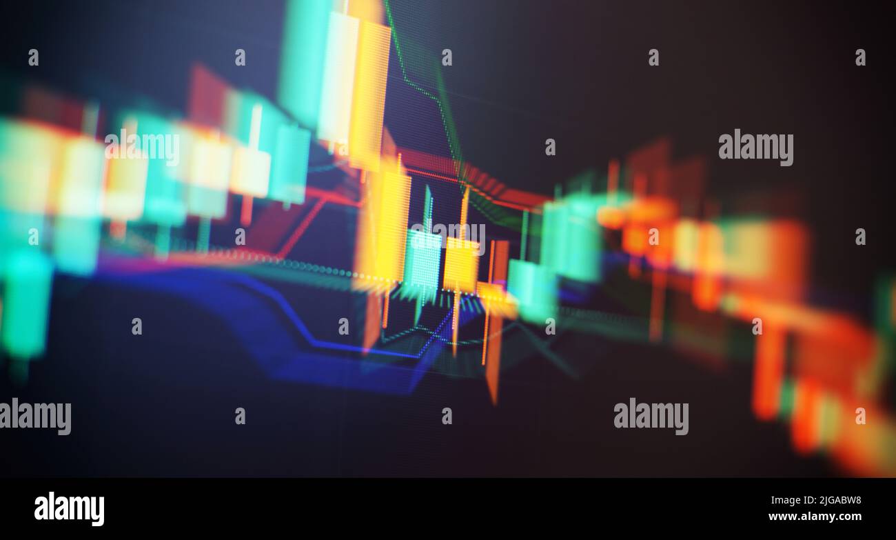 Stock or business market analysis concept.Economy trends background for ...