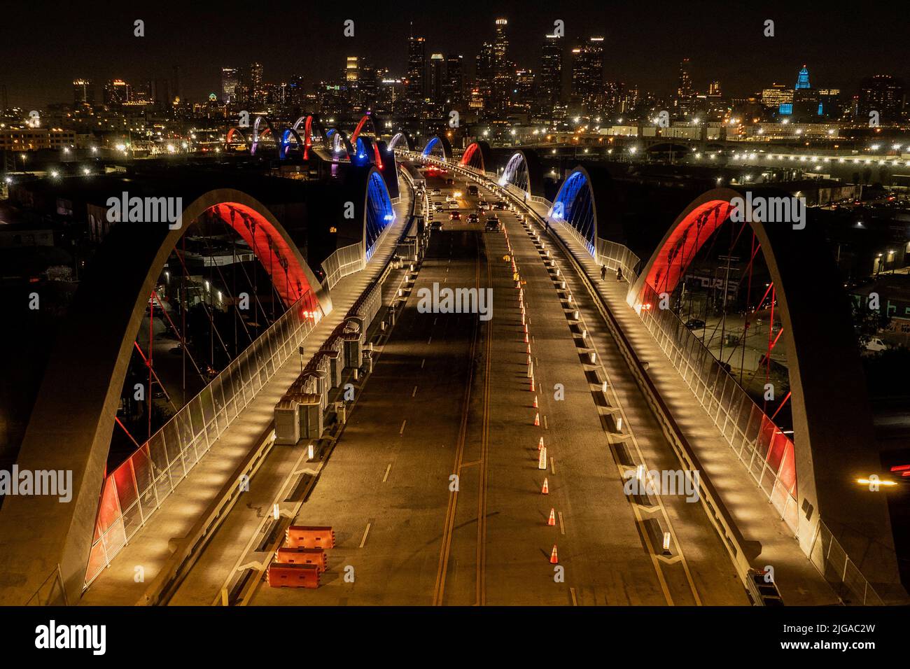 Los Angeles, California, USA. 8th July, 2022. The Sixth Street Viaduct ...