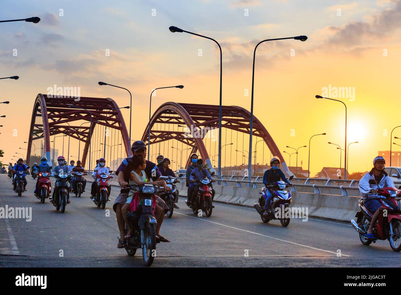 Bridge with arched arch in the city. Ho Chi Minh City Stock Photo - Alamy
