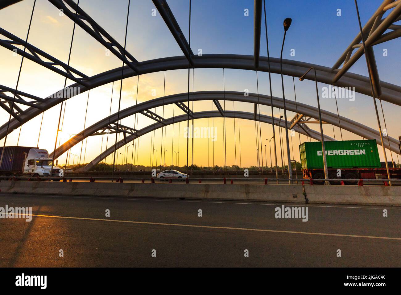 Bridge with arched arch in the city. Ho Chi Minh City Stock Photo - Alamy