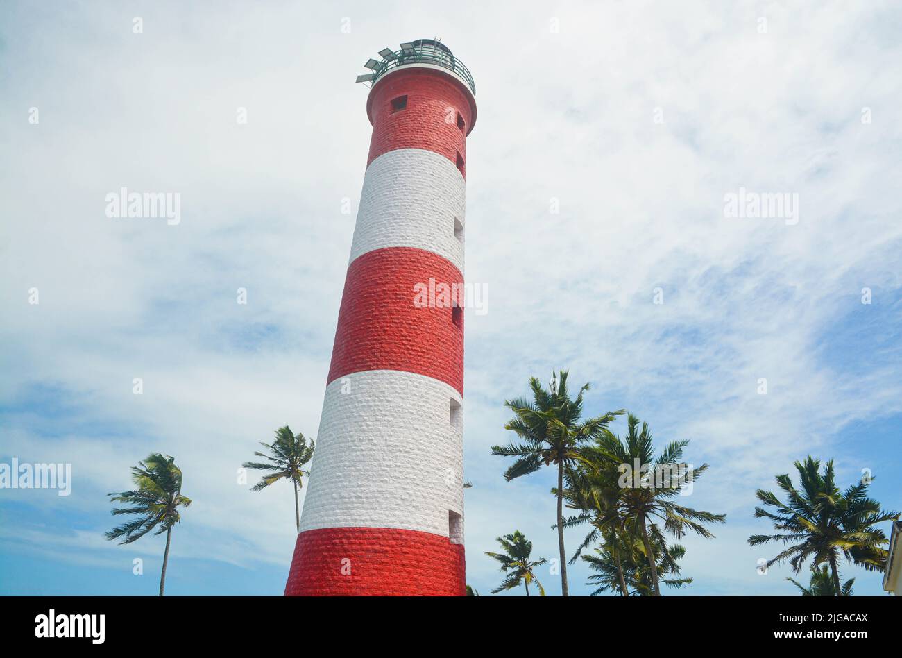 Vizhinjam Lighthouse in Kovalam Beach, Kerala, India Stock Photo - Alamy