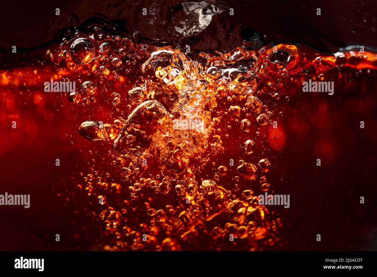 Texture of cooling summer's drink with bubbles. Macro shot Stock Photo ...