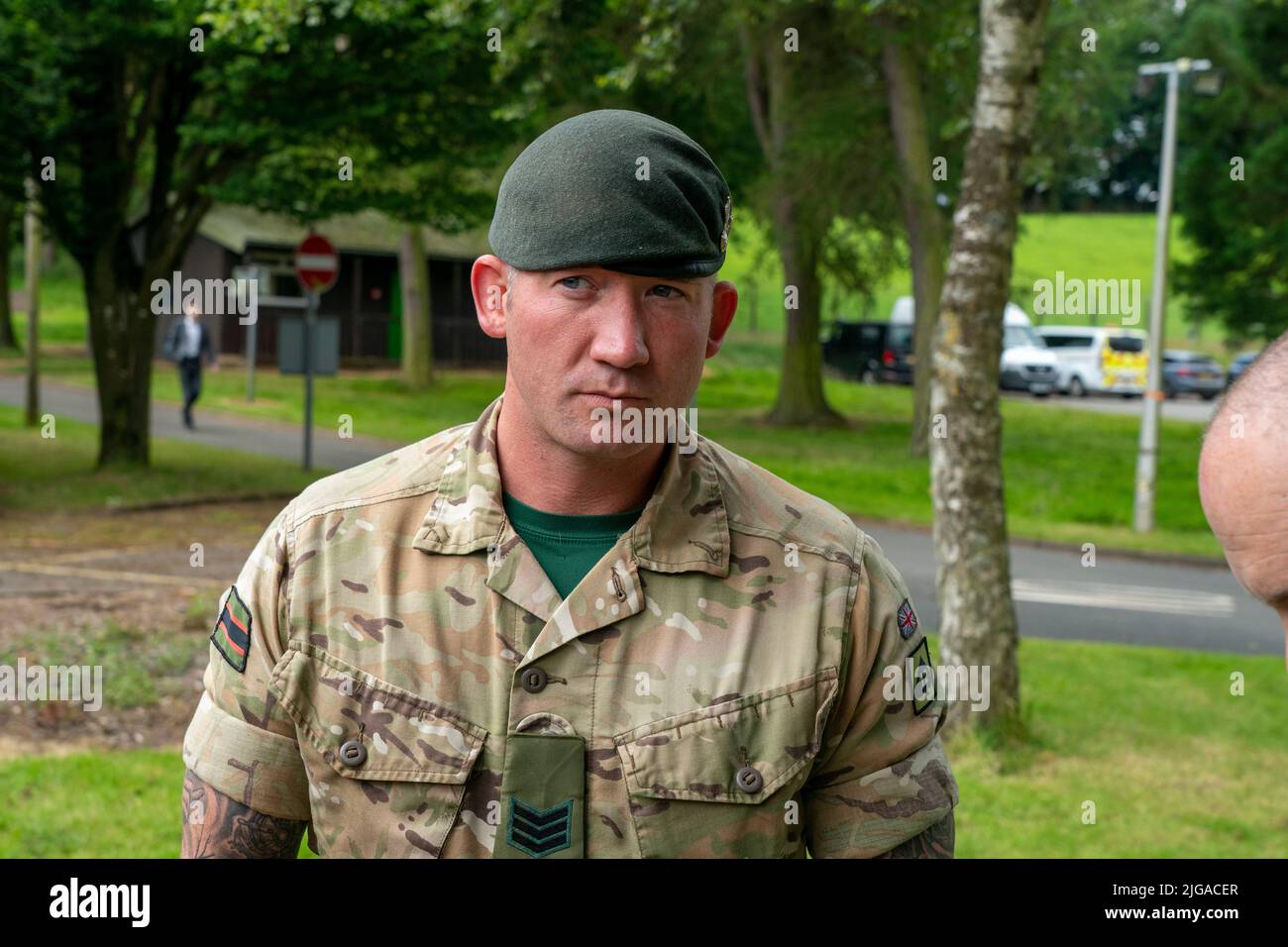 Platoon Serjeant (corr) Dan Hayes, 31, from 3 Rifles at the training ...