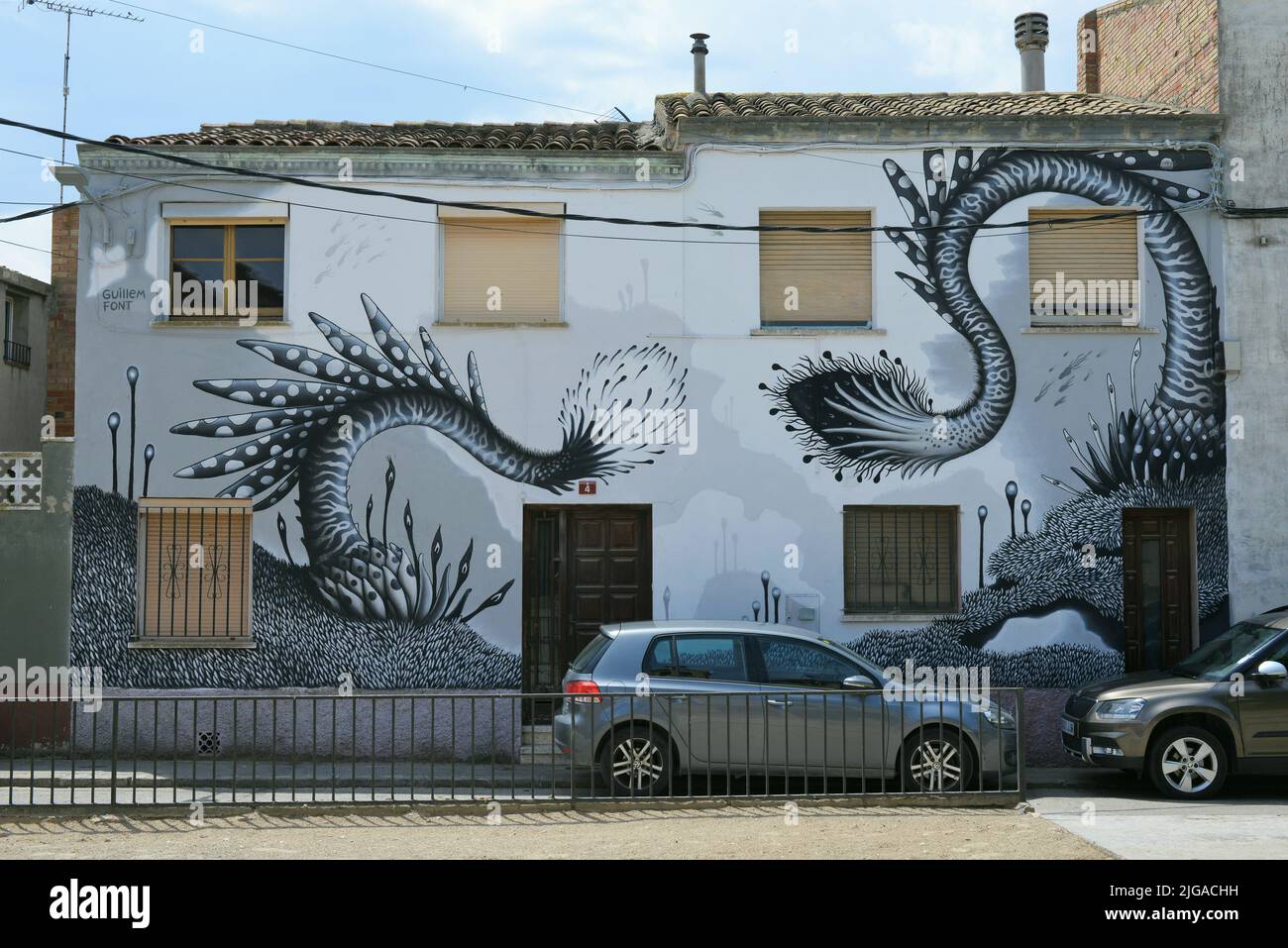 Festival of murals and rural art at Penelles, Lleida, Catalonia, Spain ...
