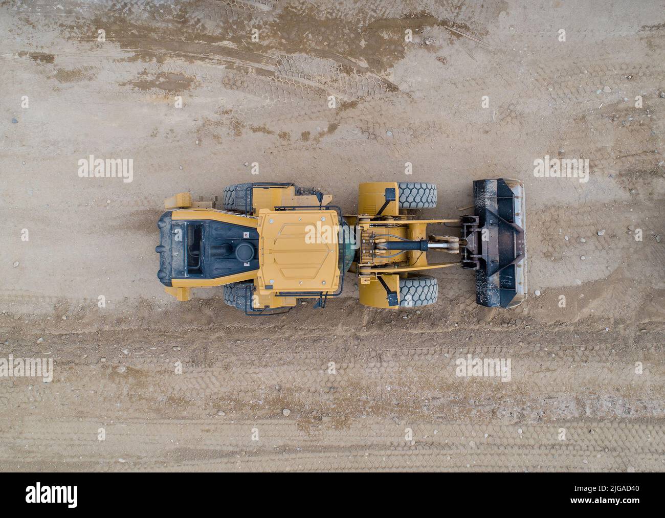 aerial view of a front loader Stock Photo - Alamy