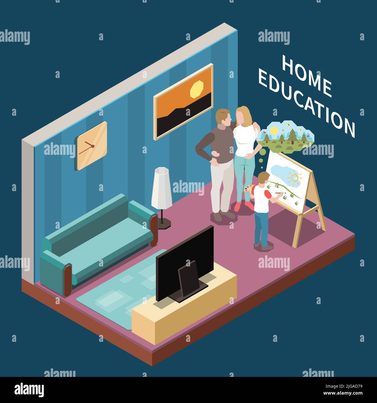 Learner home Stock Vector Images - Alamy