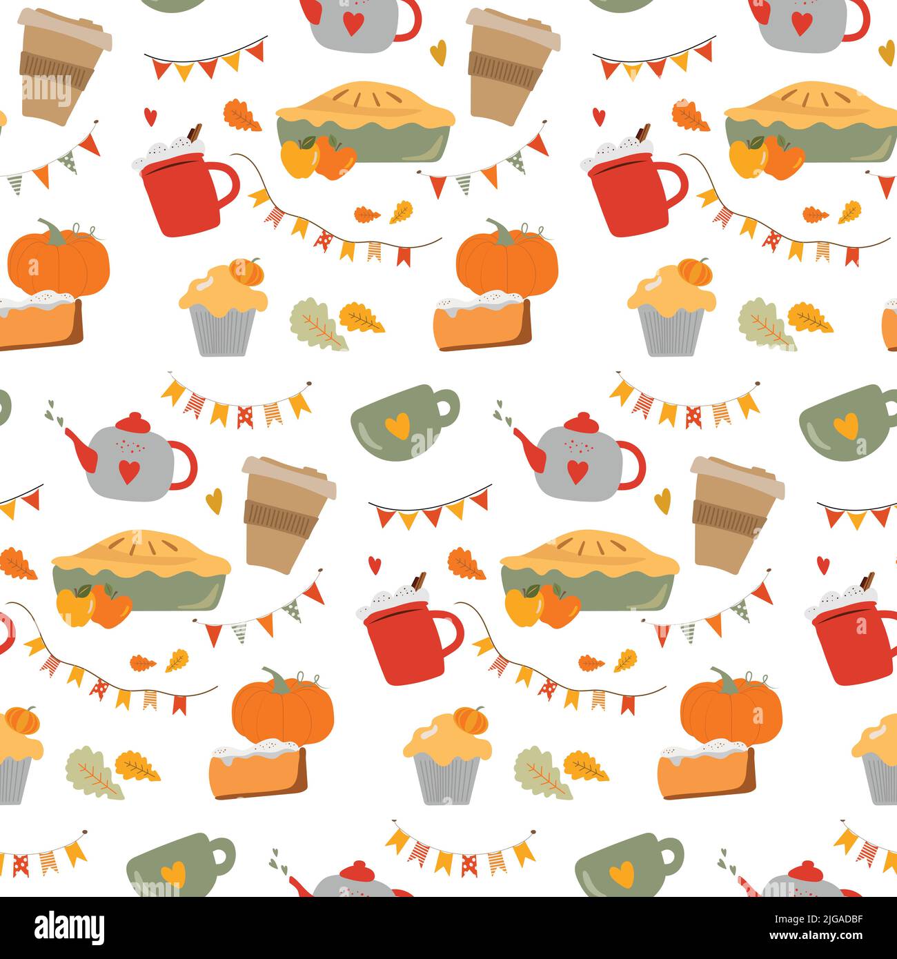 Cafe coffee cake autumn Cut Out Stock Images & Pictures - Alamy