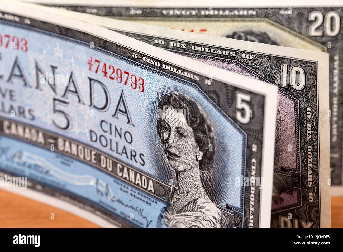 Canadian Dollars, a business background Stock Photo - Alamy