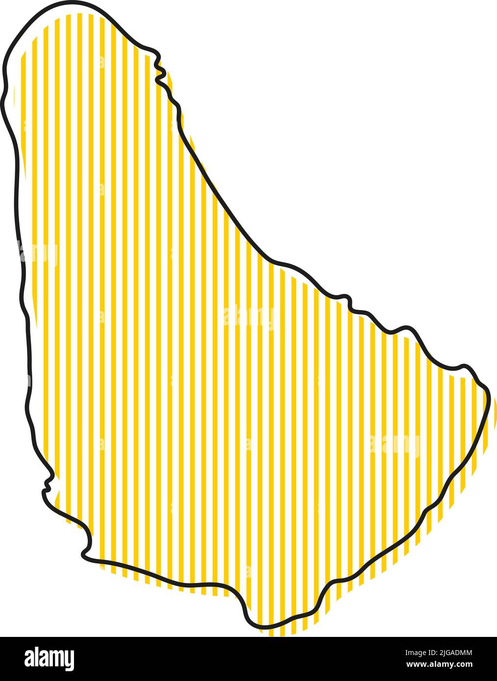 Stylized simple outline map of Barbados icon Stock Vector Image & Art - Alamy